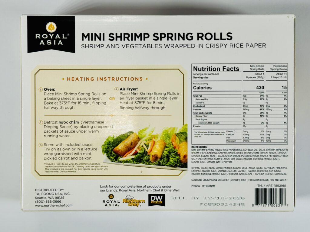 Costco Royal Asia Mini Shrimp Spring Rolls Review (2025) | Costco Food ...